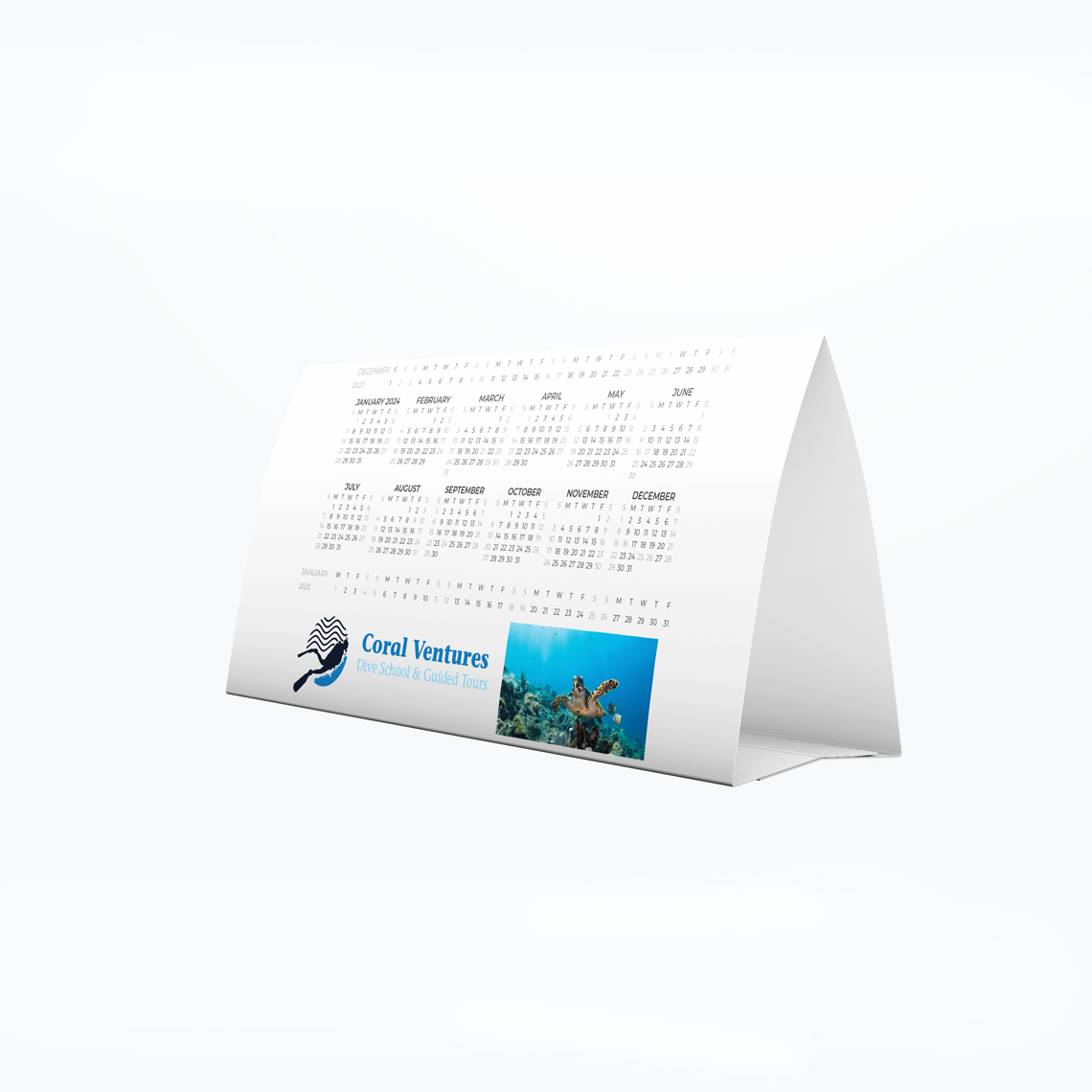 igoprint - Landscape Tent Card Calendar